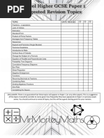 Edexcel Higher GCSE Paper 2 High Priority Revision Topics | PDF | Area ...