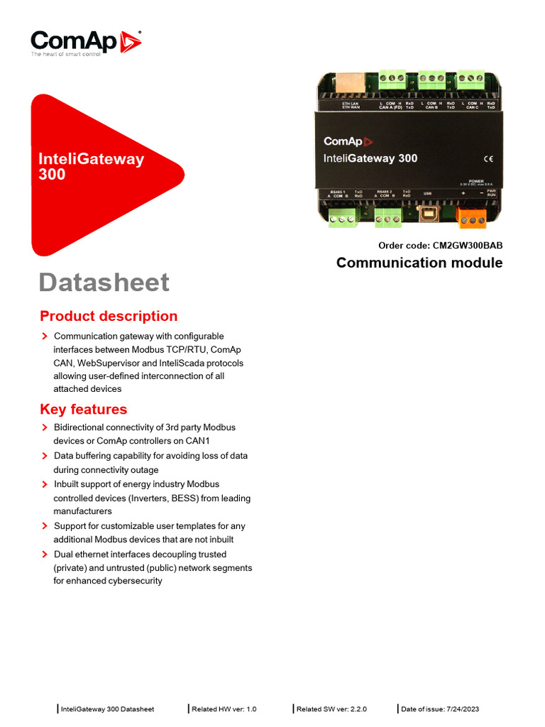 Inteligateway 300 Datasheet | PDF | Computer Science | Network Protocols