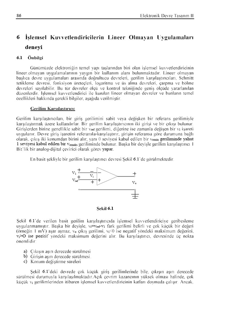Elektronik Lab. 6. Deney Teorik Bilgi | PDF