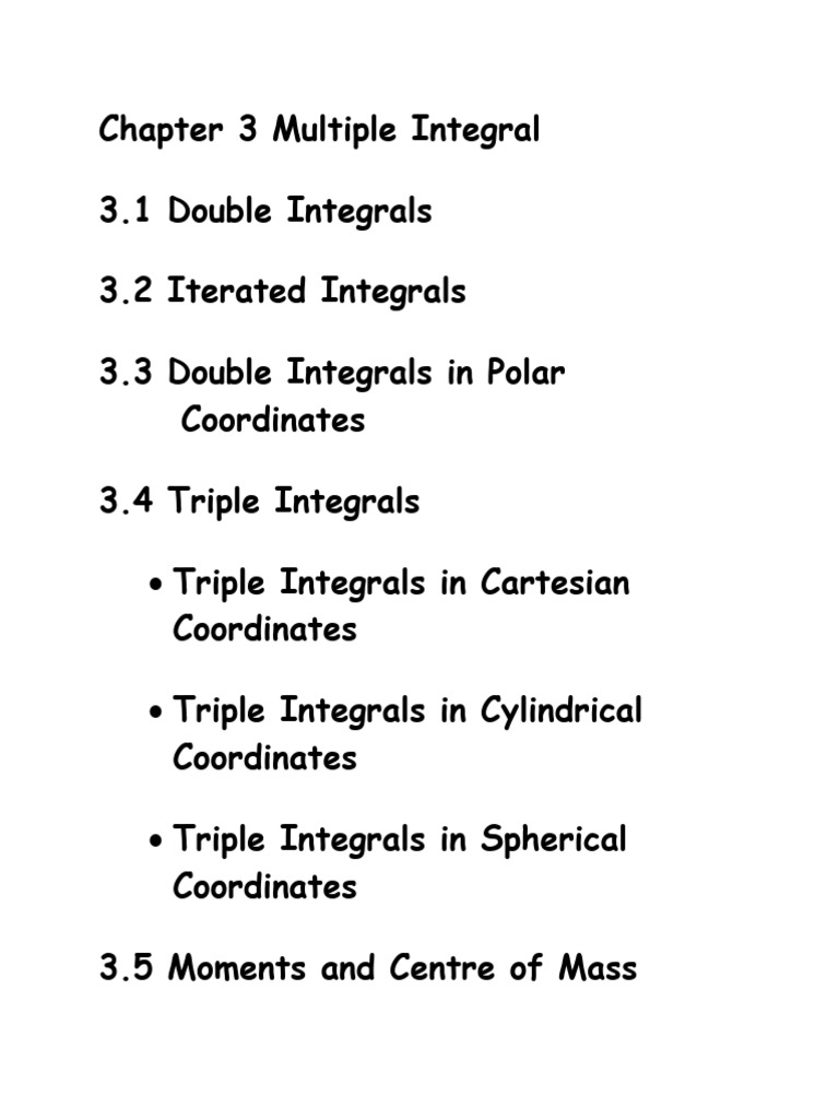 Chapter3 MultipleIntegral Part2 | PDF | Integral | Center Of Mass