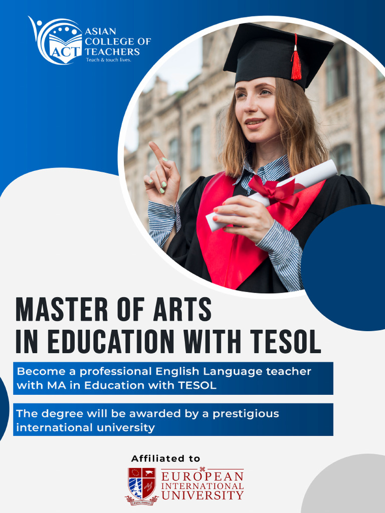 Master of Arts in Education With TESOL | PDF