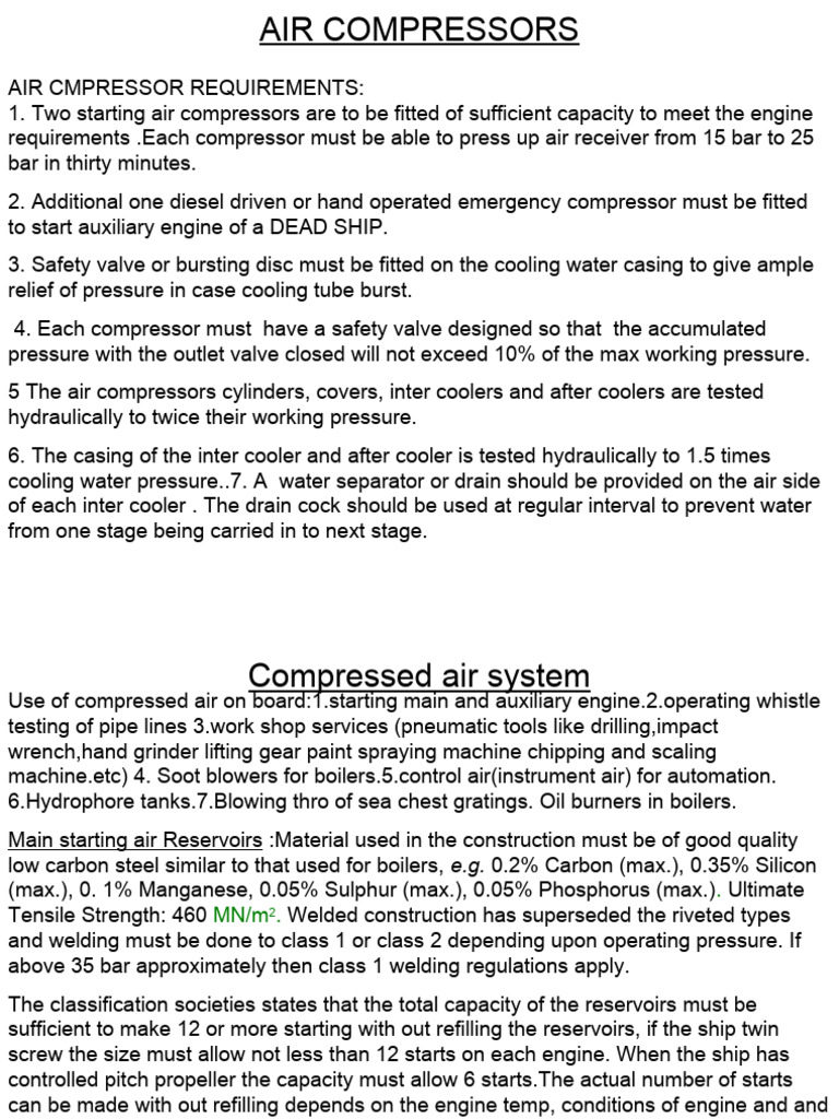 Compressed Air System | PDF | Piston | Valve