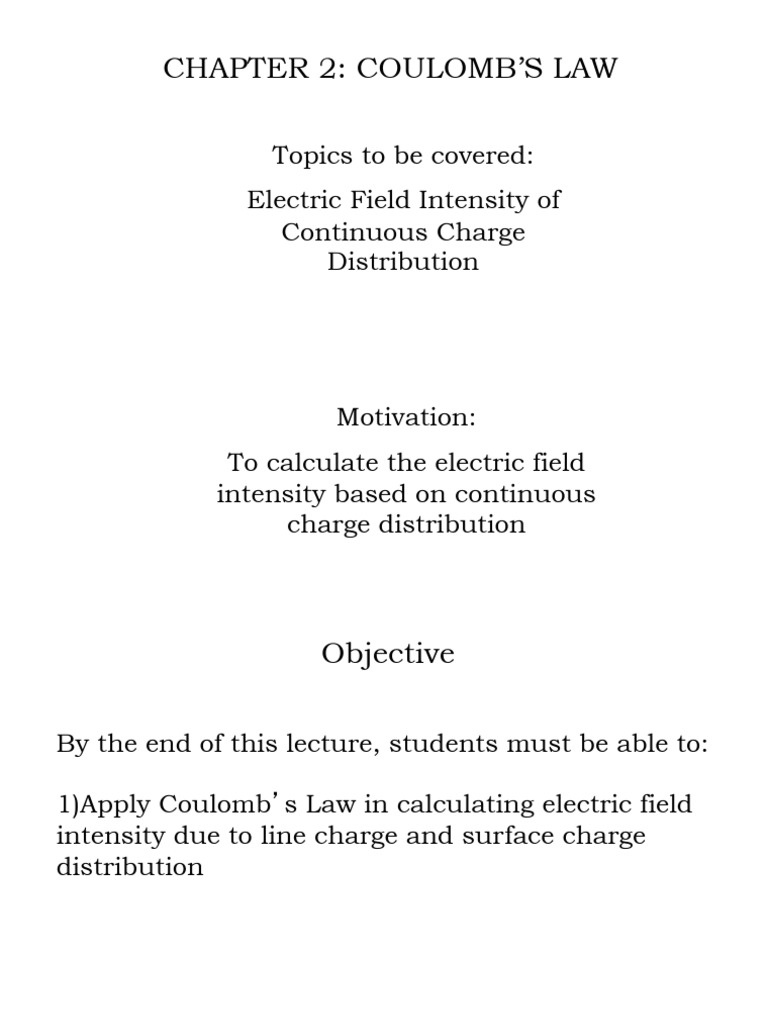 3b Chapter 2 - Coulombs Law | PDF | Electric Field | Applied And Interdisciplinary Physics