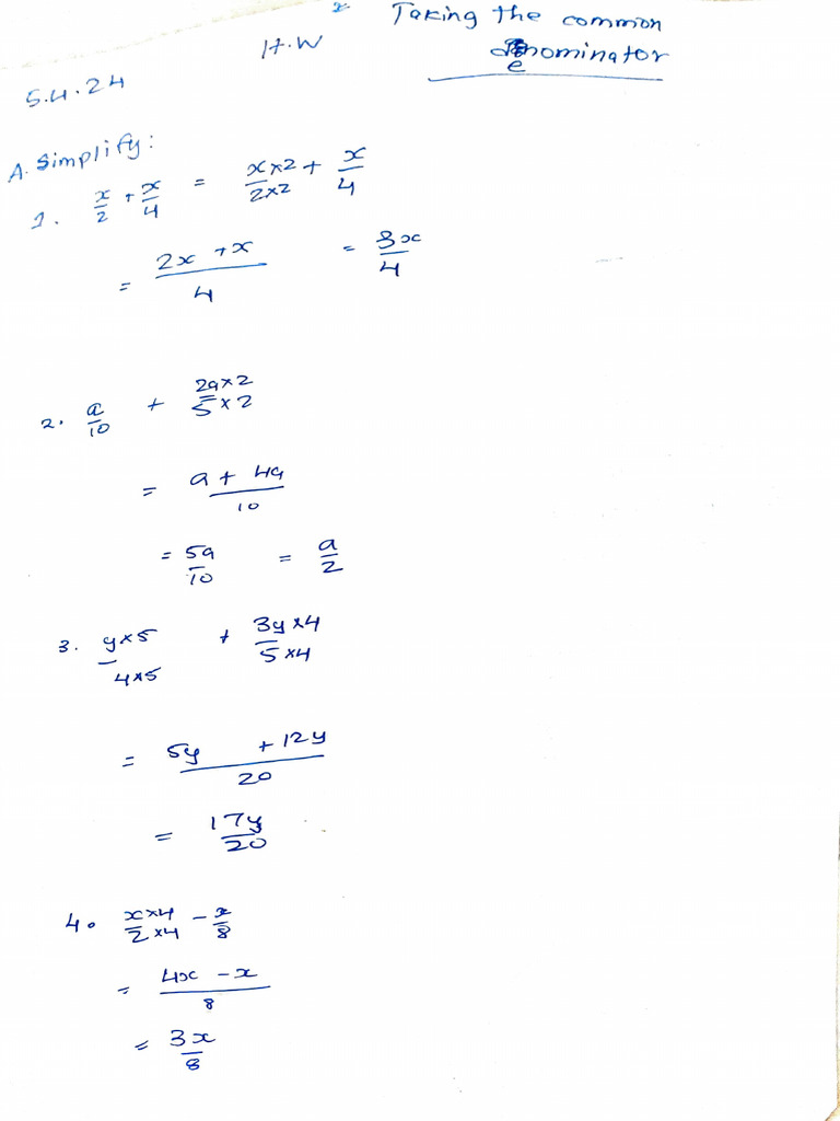 Taking The Common Denominator | PDF
