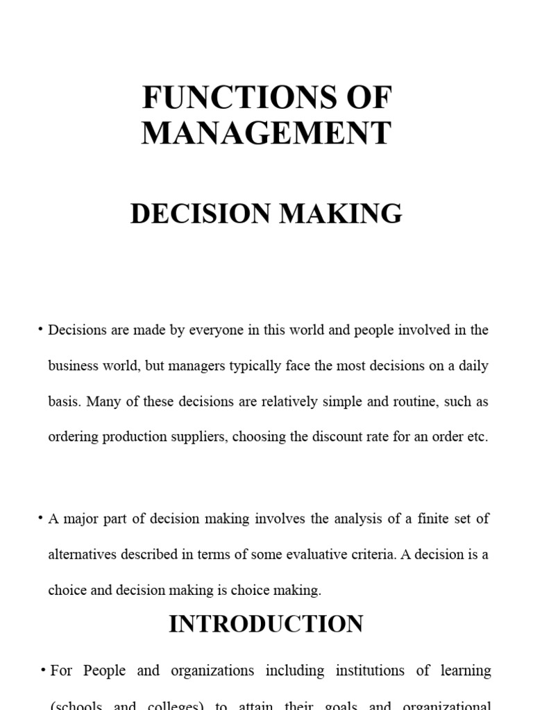 Form 2 Decision Making | PDF | Decision Making | Goal