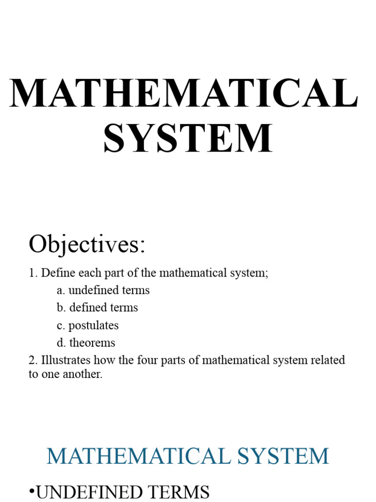 Mathematical System | PDF | Line (Geometry) | Infinity