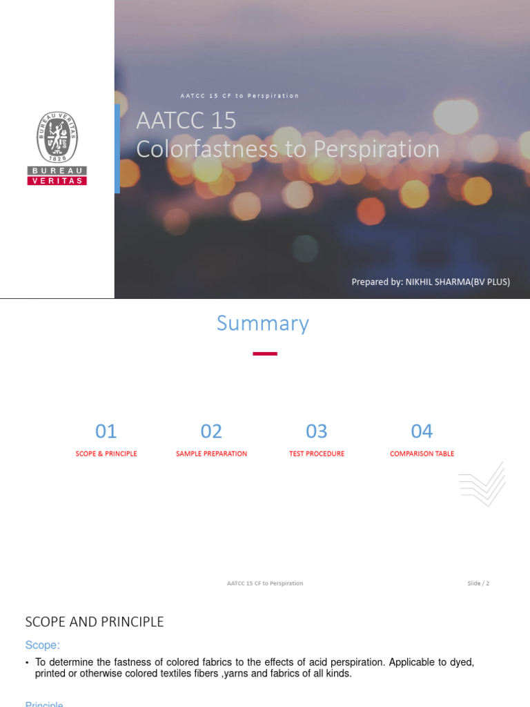 Aatcc 15 PDF | PDF | Textiles | Perspiration