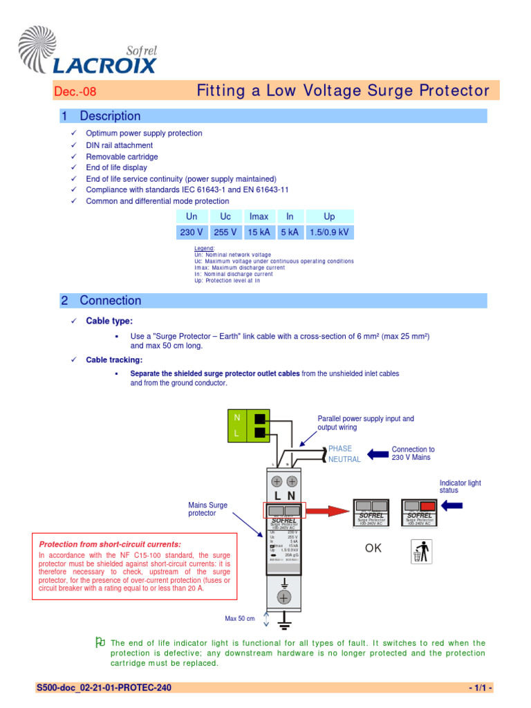 S500-doc_02-21-01-PROTEC-240 | PDF | Power Supply | Alternating Current