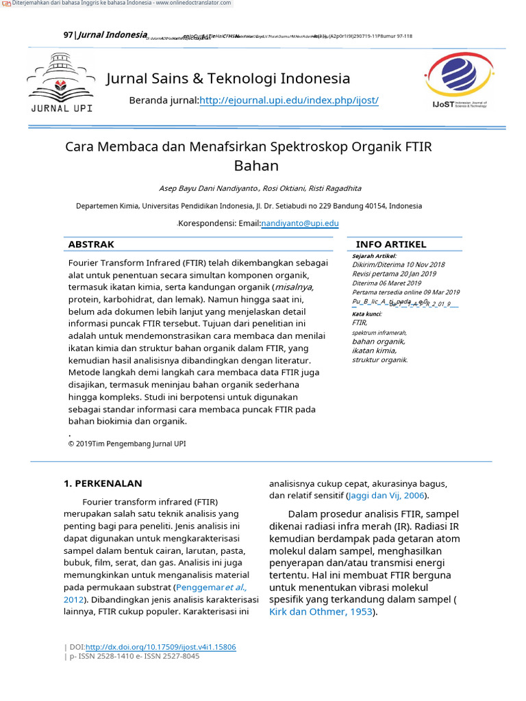 How To Read FTIR - En.id | PDF