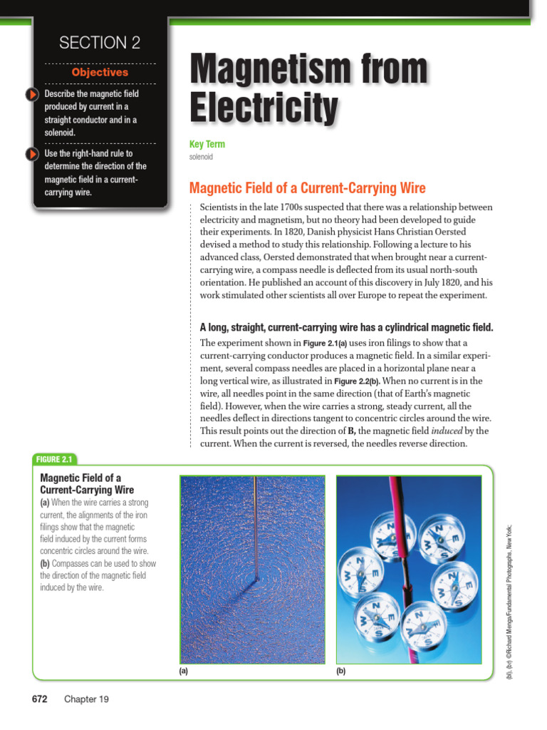 Magnetism From Electricity | PDF | Magnetic Field | Magnetism