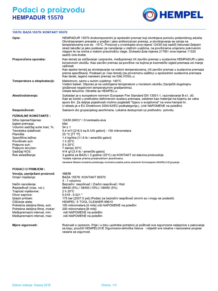 Hempadur 15570 | PDF