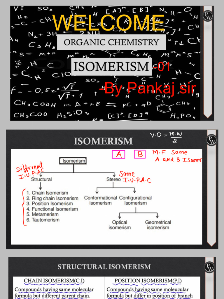 Isomerism 01 - Complete Concept of Structural Isomerism - Class 11 - IIT JEE - NEET - Pace ...