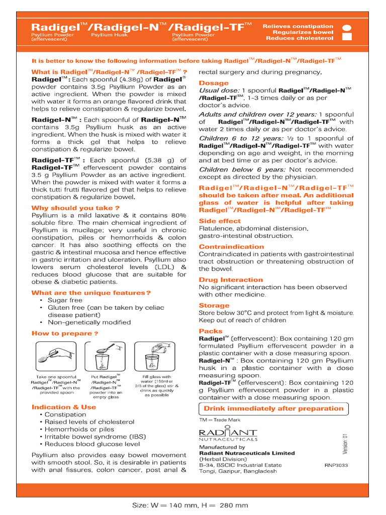 Radigel Radigel Combined Bottle | PDF