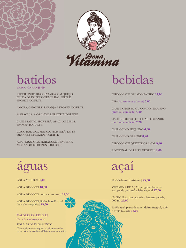 Cardapio Dona Vitamina - 2020 | PDF | Abobrinha | Frutas comestíveis