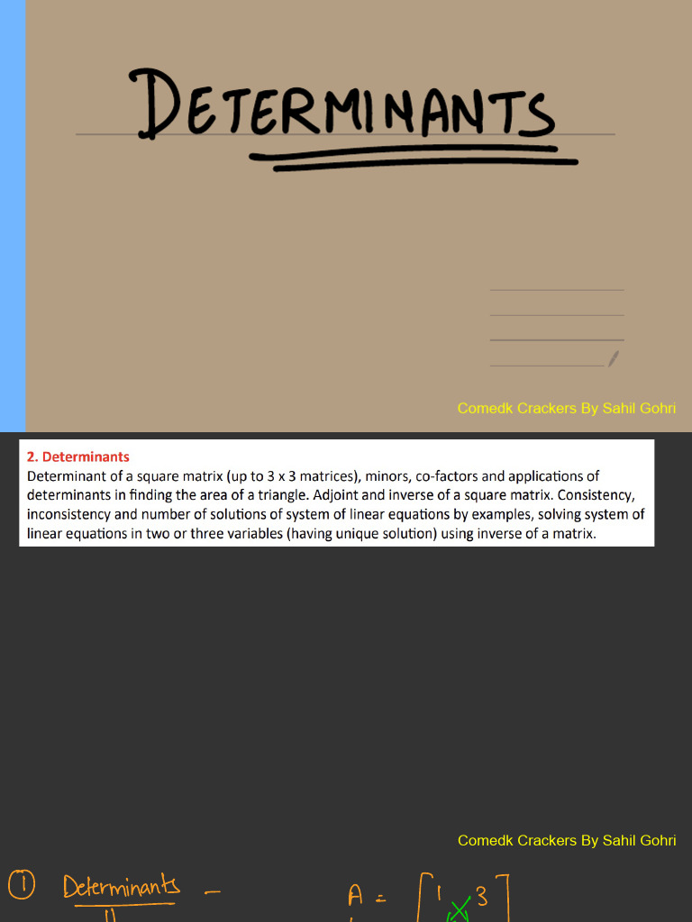 Determinants | PDF | Mathematical Physics | Mathematics