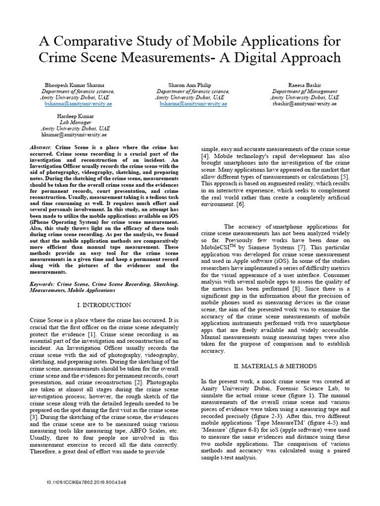 A Comparative Study of Mobile Applicatio | PDF | Crime Scene | Statistics
