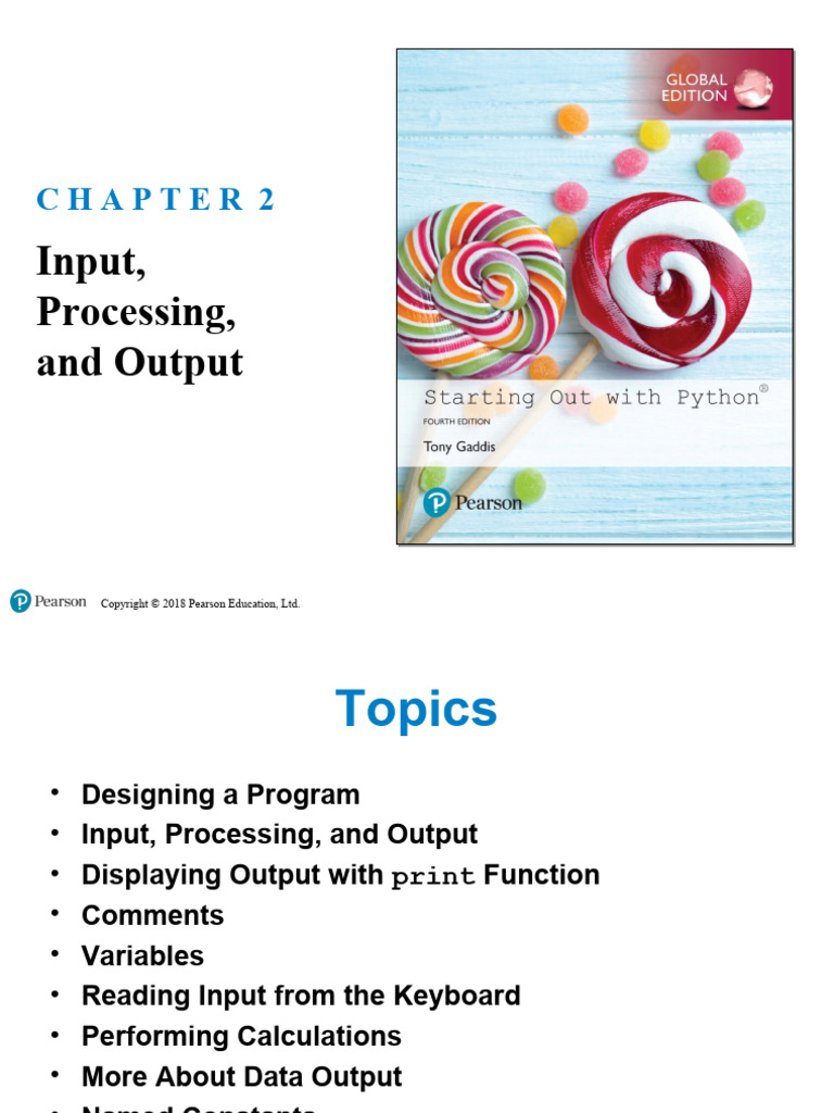 Gaddis Python 4e Chapter 02 PPT - combinedForLesson2 | PDF | Variable (Computer Science ...