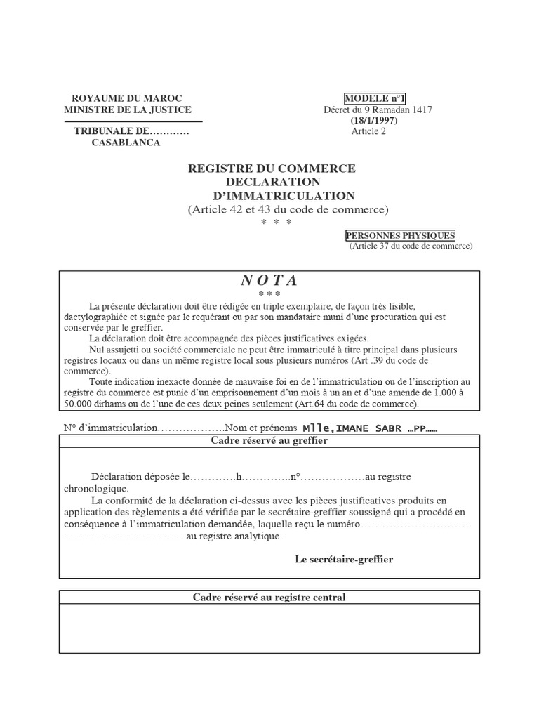 RC IMANE FFF | PDF | Droit