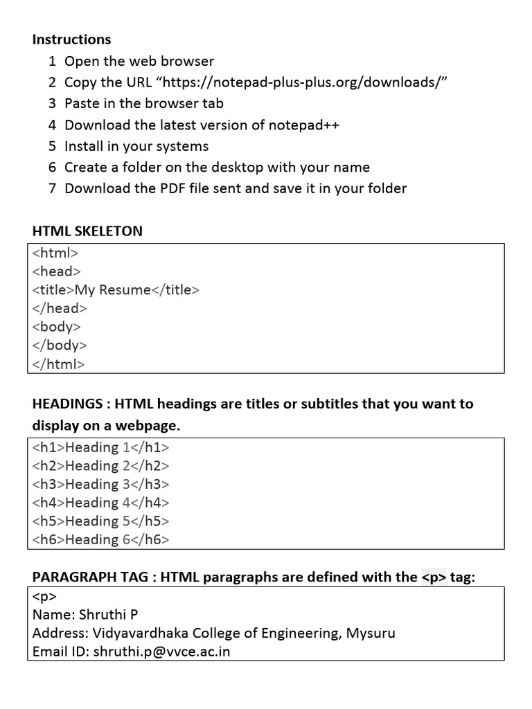 HTML Document | Download Free PDF | Html Element | Html