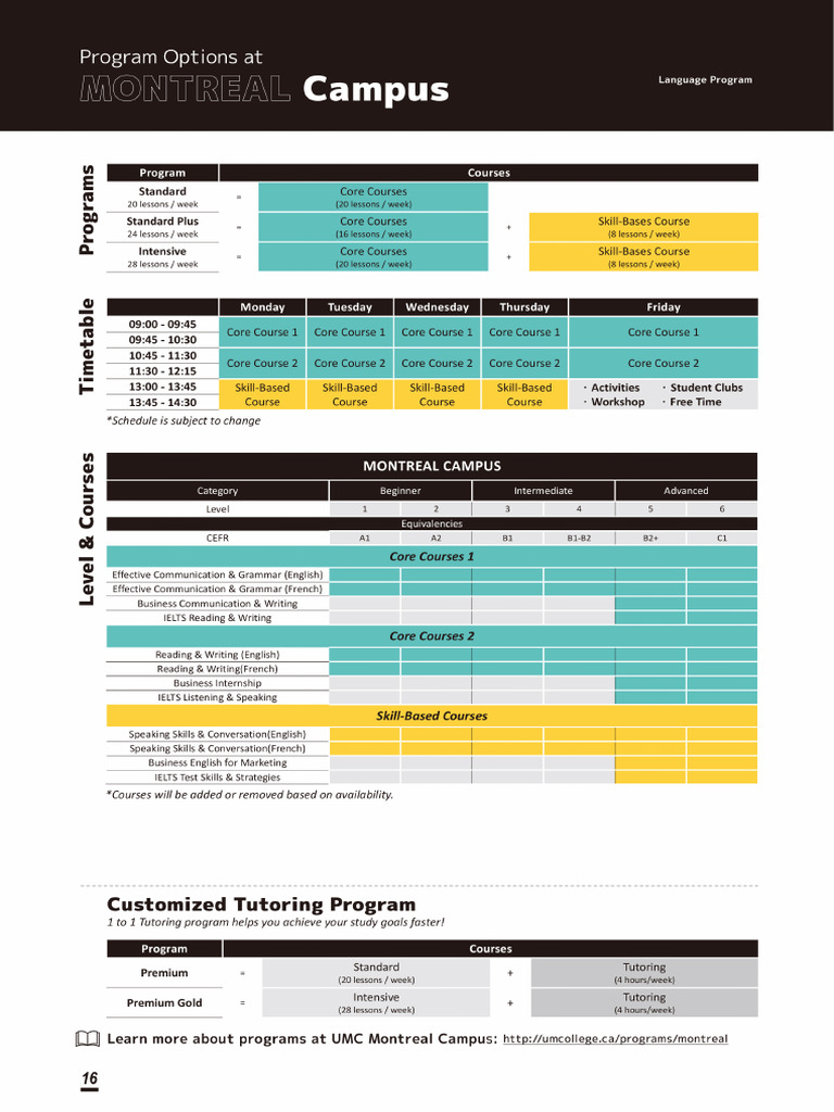 ESL Montreal Flyer - English | PDF