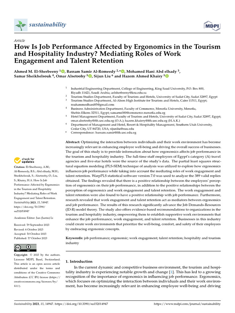 Ergonomics Research | PDF | Human Factors And Ergonomics | Employee ...