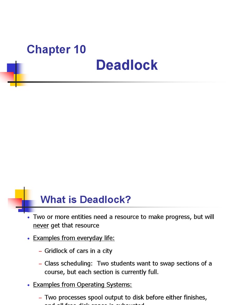 Deadlock | PDF | Theoretical Computer Science | Operating System Technology