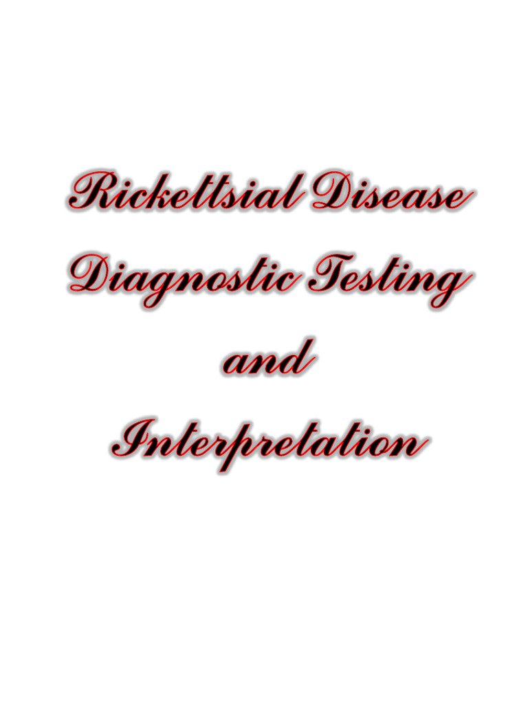 Rickettsial Disease Diagnostic Testing and Interpretation | PDF | Wellness