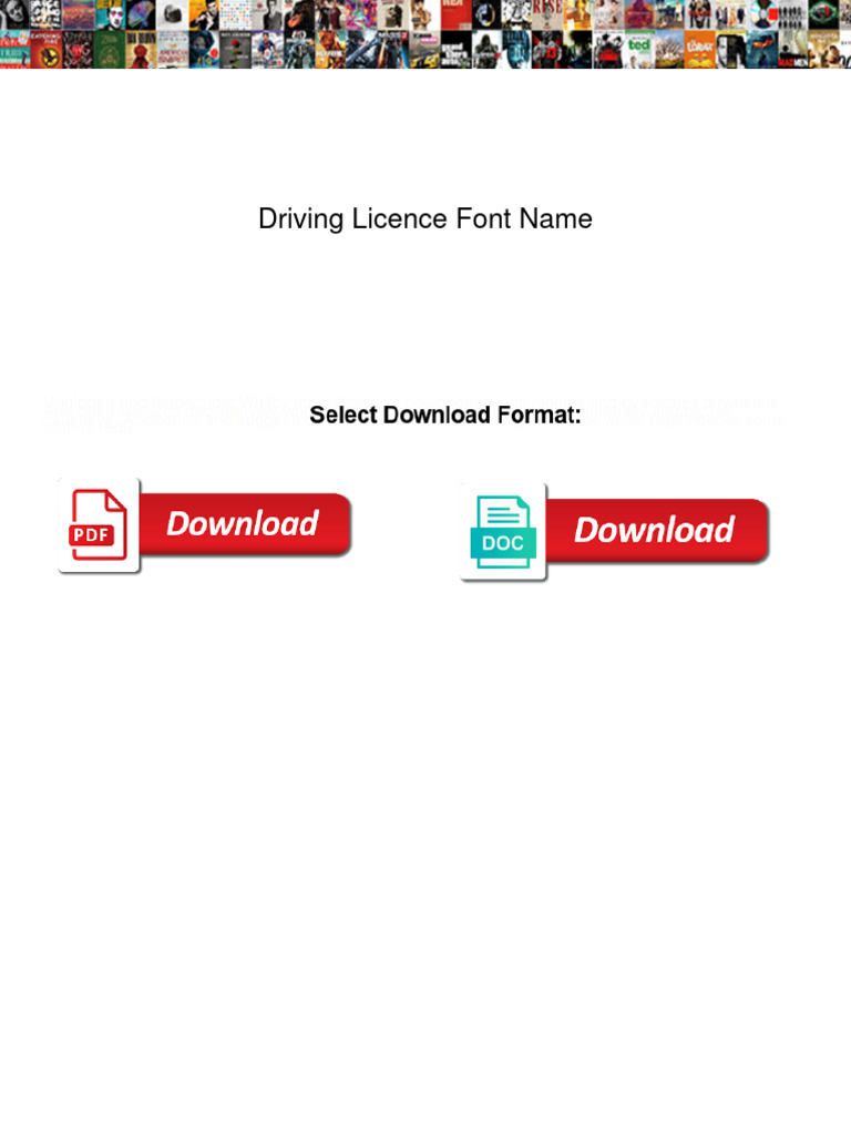 Driving Licence Font Name | PDF | Typefaces | License