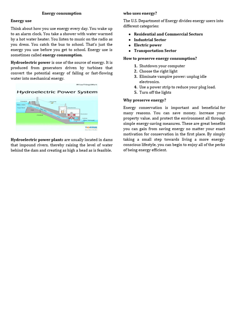 Handouts | PDF | Energy Conservation | Sustainable Technologies