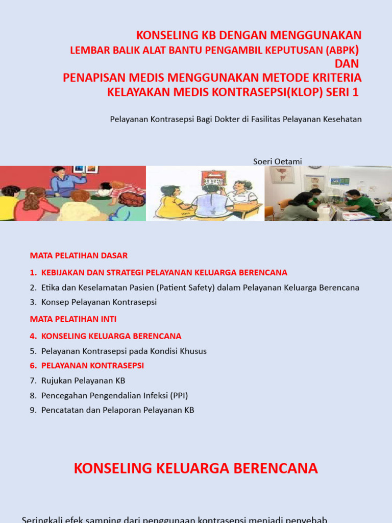 B. Konseling KB Dengan Menggunakan Lembar Balik Alat Bantu | PDF ...
