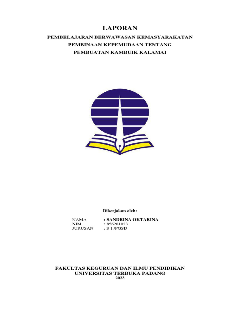 Laporan Praktek Kepemudaan Sandrina Oktarina | PDF