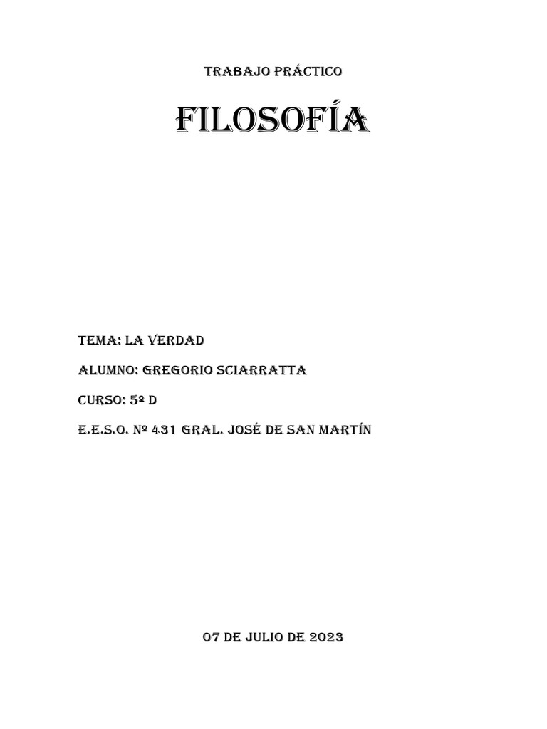 Que Es La Verdad | PDF | Verdad | Mentira