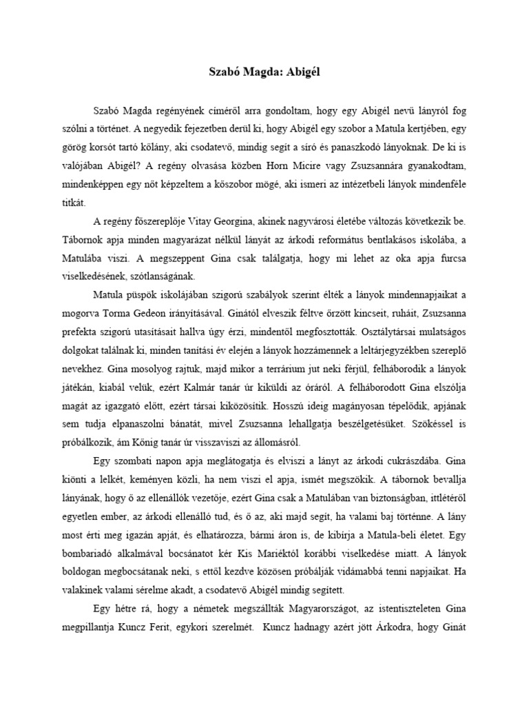 Abigél | PDF