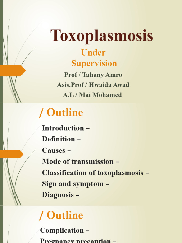 Toxoplasmosis PowerPoint | PDF | Infection | Pregnancy
