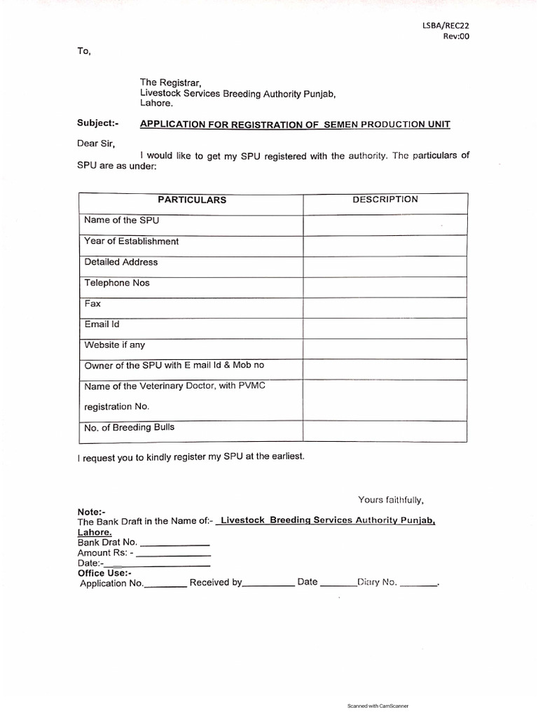 SPU Application Form | PDF