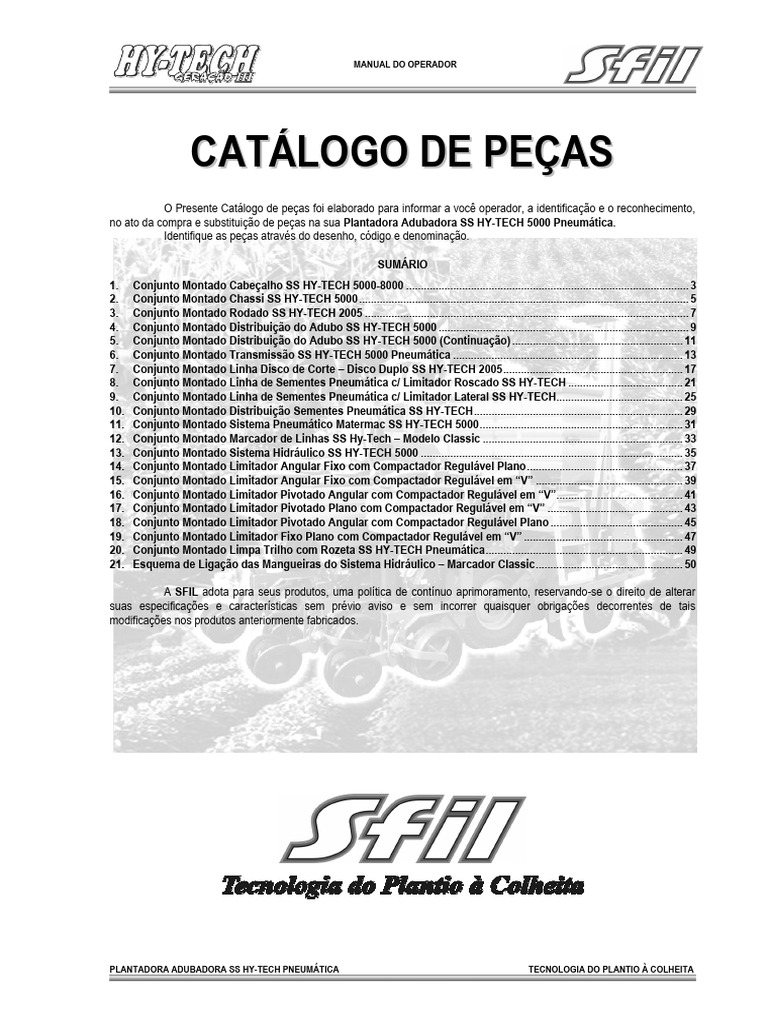 Catalogo de Pecas SS HY-TECH 5000 - Pneumatica | PDF | Parafuso | Schutzstaffel