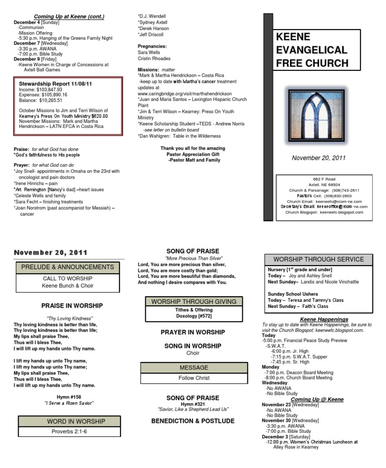 Keene Church Events and Prayer Requests | PDF | Religious Behaviour And ...