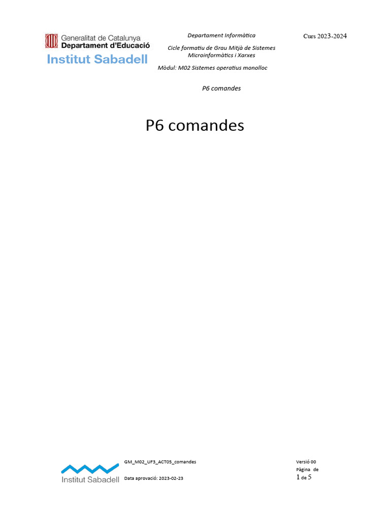 GM M02 UF3 ACT06 Comandes | PDF