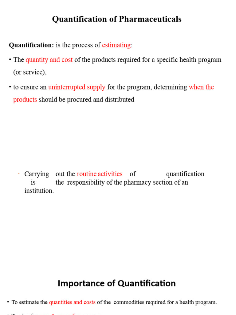 Quant If Ication | PDF | Dose (Biochemistry) | Chemistry