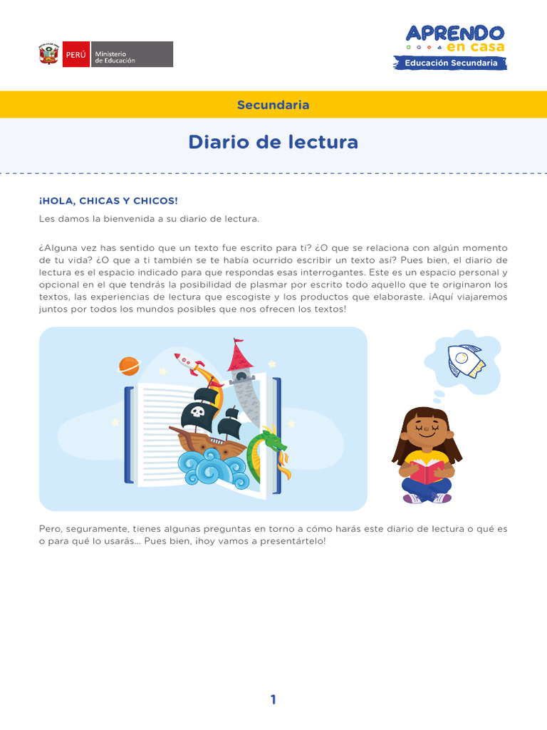 Diario de Lectura para Secundaria | PDF