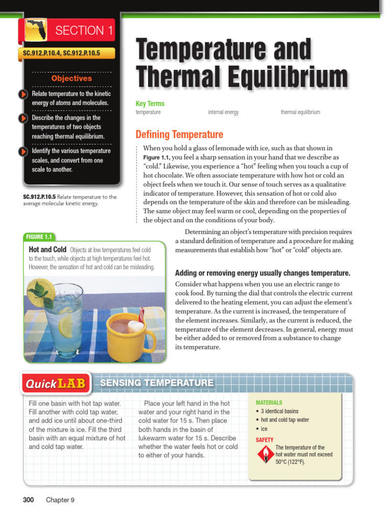 Chapter 9.1 Textbook | Download Free PDF | Temperature | Thermal Expansion