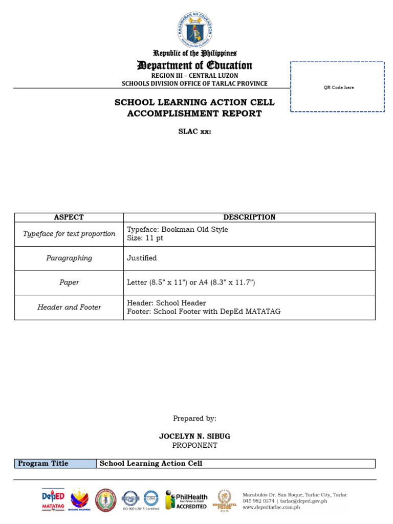 HRD-SLAC-03 - Accomplishment Report | PDF | Learning