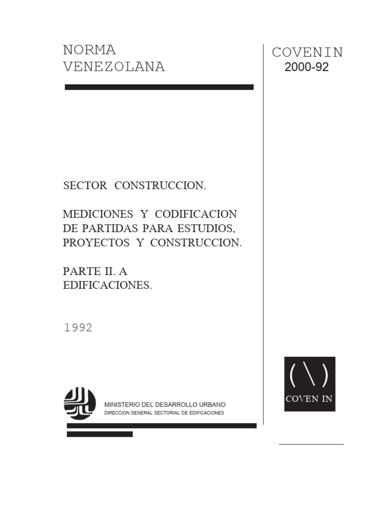 Norma Venezolana Covenin | PDF | Fundación profunda | Ingeniería de ...