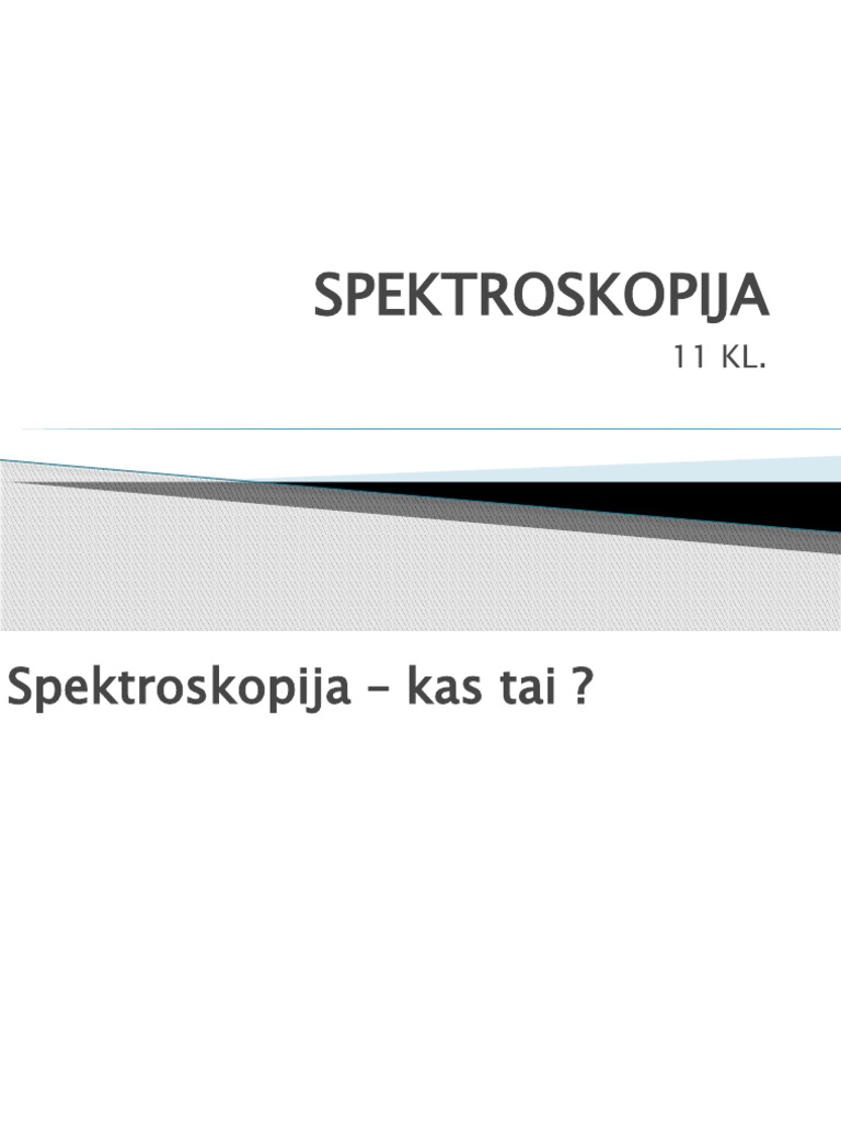 Spektroskopija 11 KL | PDF