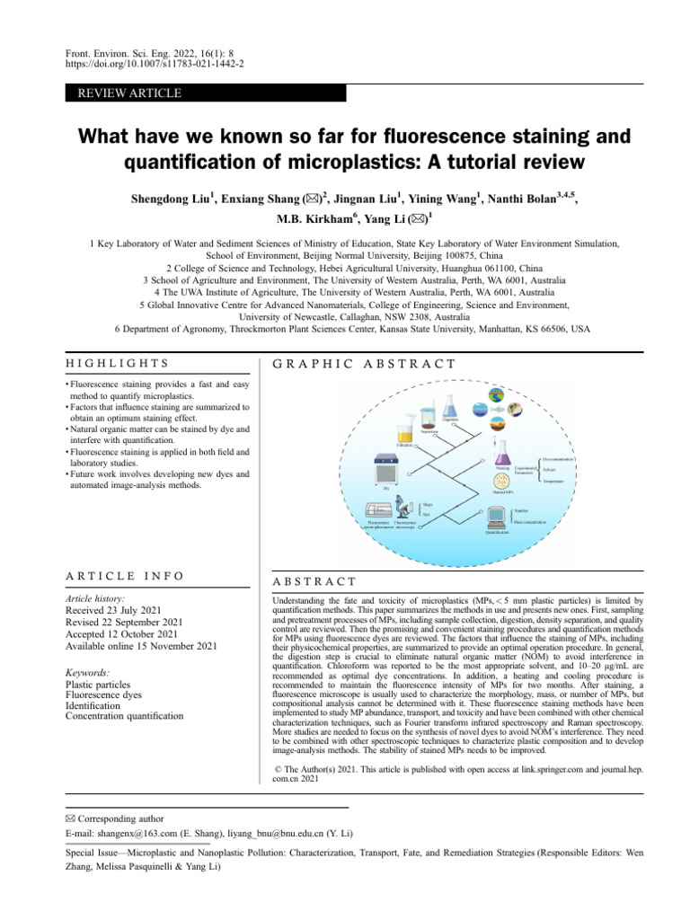 Microplastic Detection Pdf Solvent Chemical Polarity