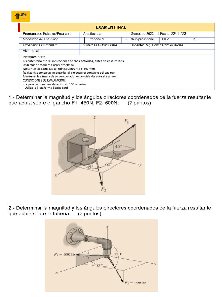 Examen Parcial - Upn | PDF