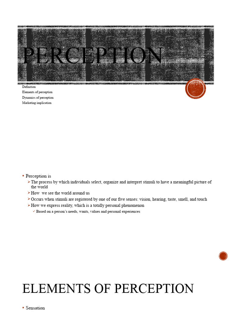 Perception and Consumer Behaviour | PDF | Perception | Senses
