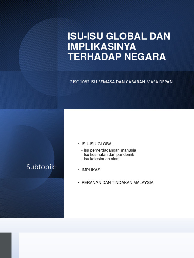 Isu Global dan Implikasinya di Malaysia | PDF