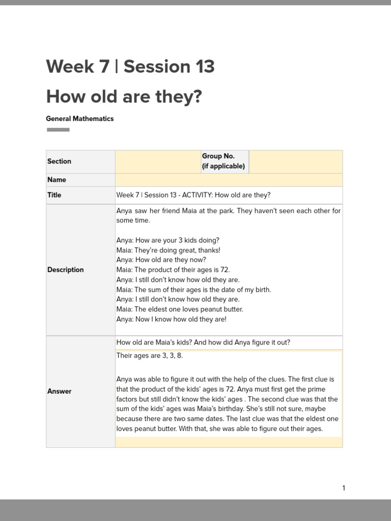 GenMath - Week 7 - HOAT | PDF