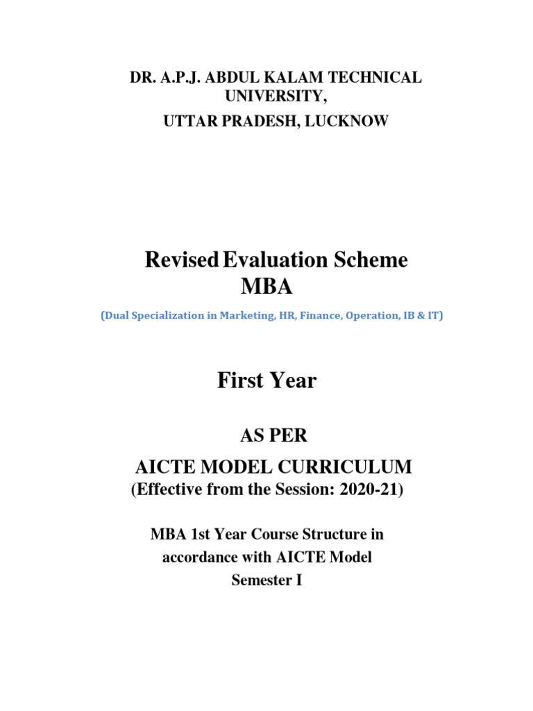 Syllabus Mba 1st Year | PDF | Analytics | Business